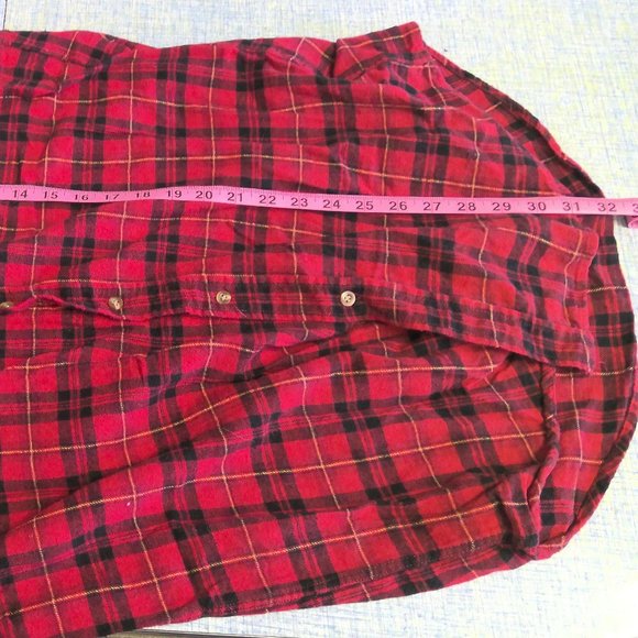 Foxfire | Shirts | Foxfire Red Flannel Button Up Shirt Plaid Lt | Poshmark